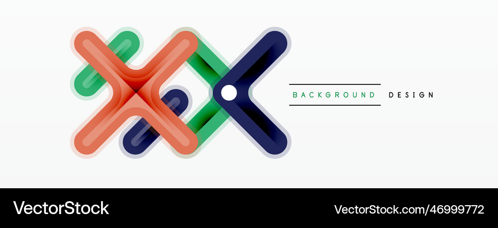 Minimal geometric background cross line design Vector Image