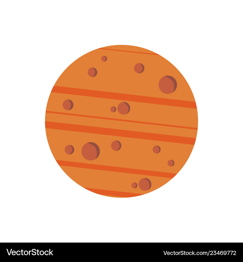 Planet icon on white background for graphic Vector Image