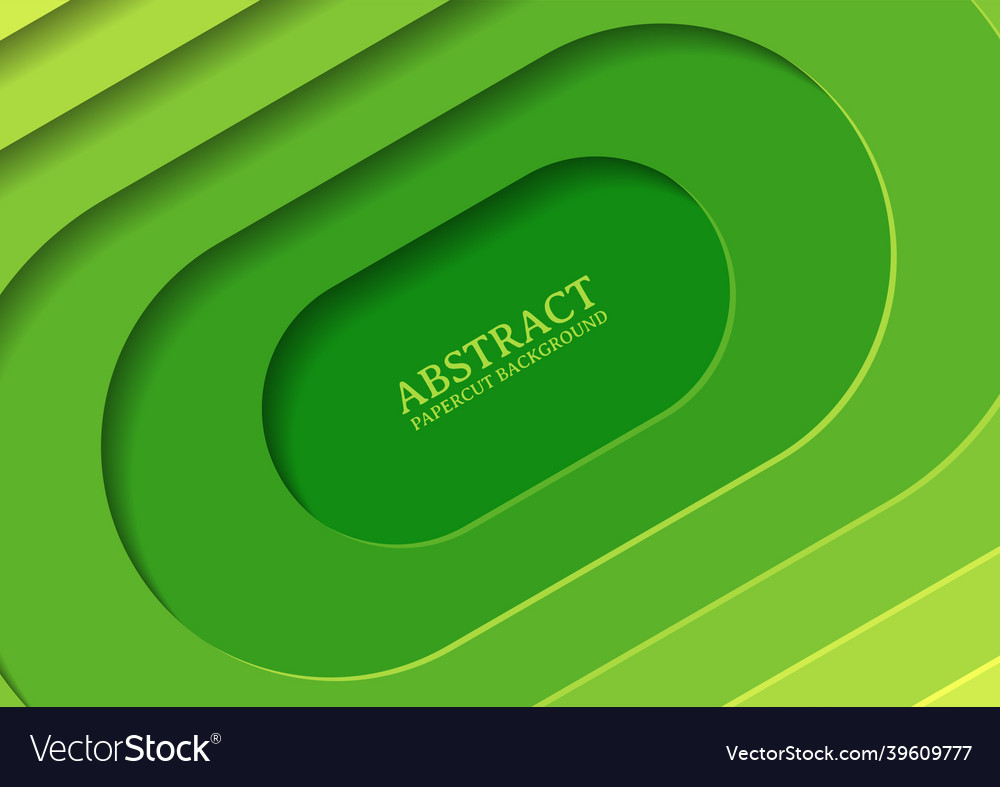 Abstract circle papercut design background Vector Image