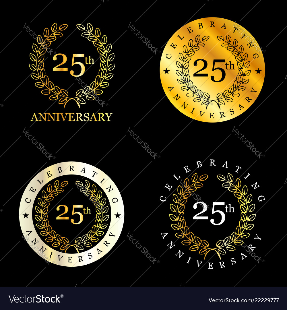 Celebrating anniversary badges with elegant design