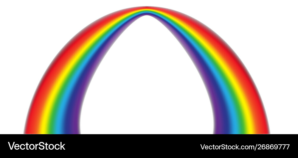 Colorful realistic multicolored rainbow natural Vector Image