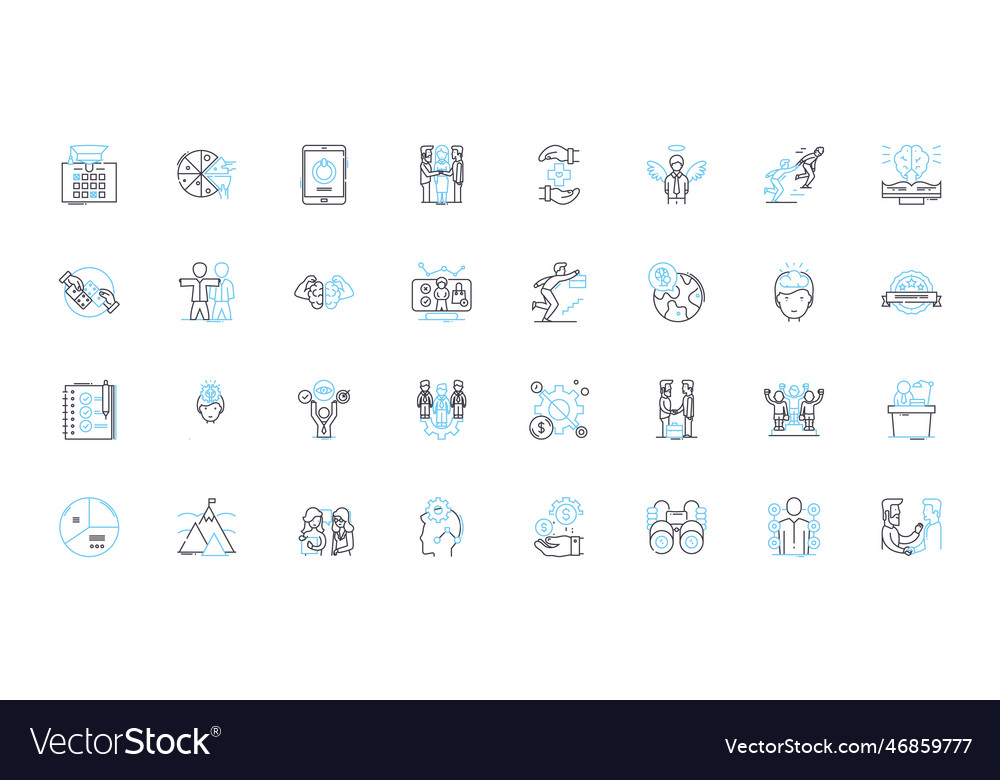 Creative innovation linear icons set imaginative Vector Image Creative innovation linear icons set imaginative Vector Image
