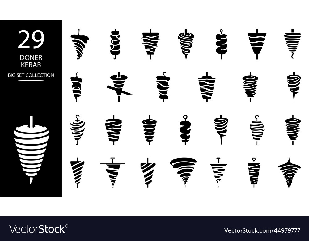 Doner kebab logo for restaurants and markets Vector Image