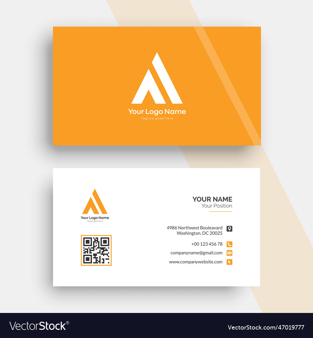 Double sided business card design Royalty Free Vector Image