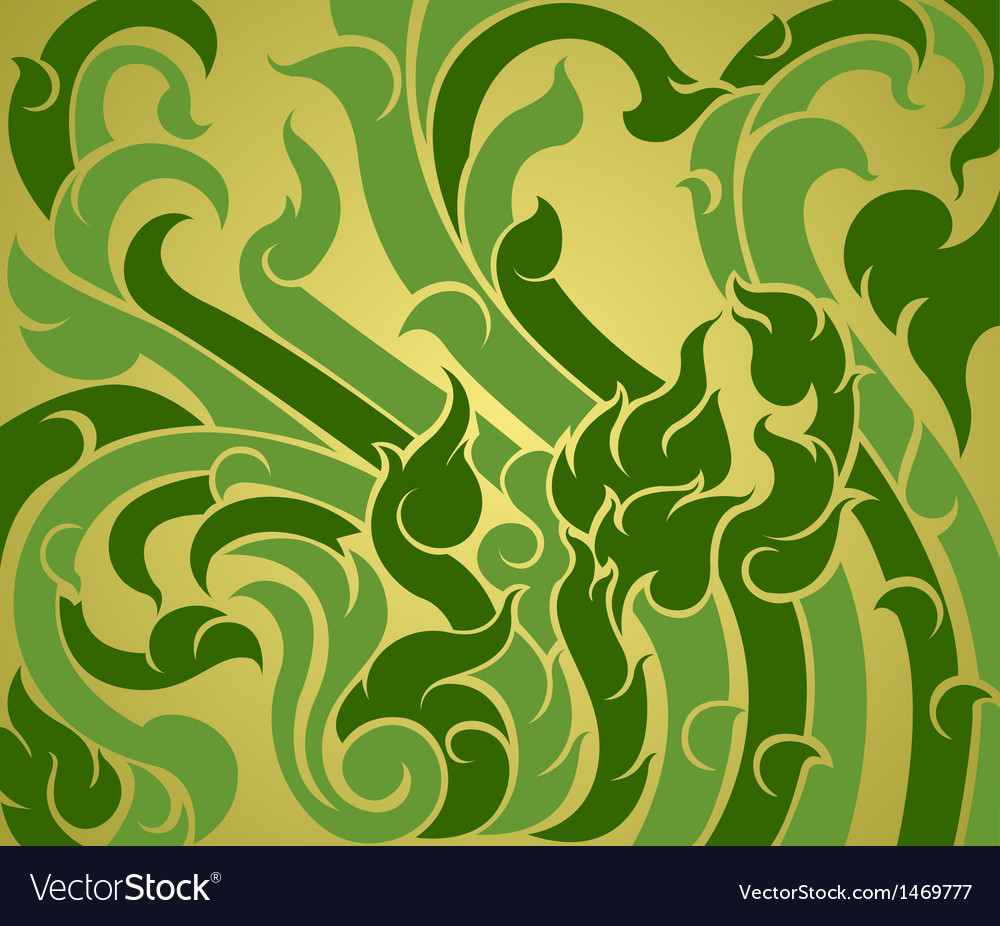 Green vine pattern Royalty Free Vector Image - VectorStock