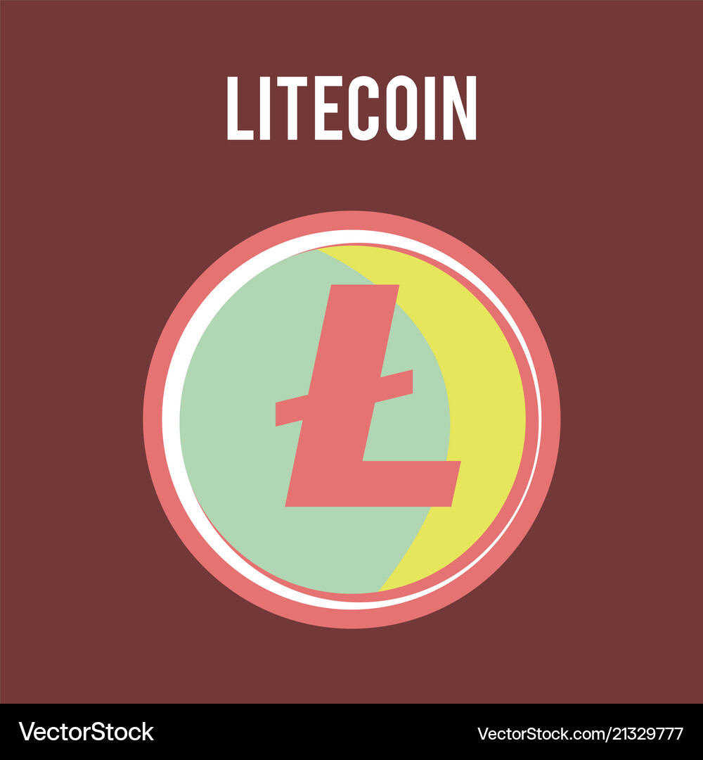 Litecoin ltc outline icon cryptocurrency Vector Image