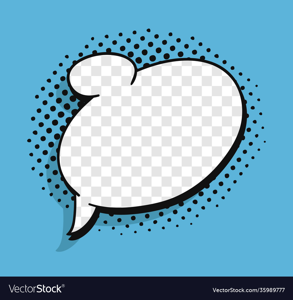 Pop art speech bubble without text Royalty Free Vector Image