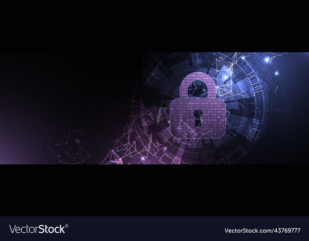 Protection Background Technology Security Encode Vector Image