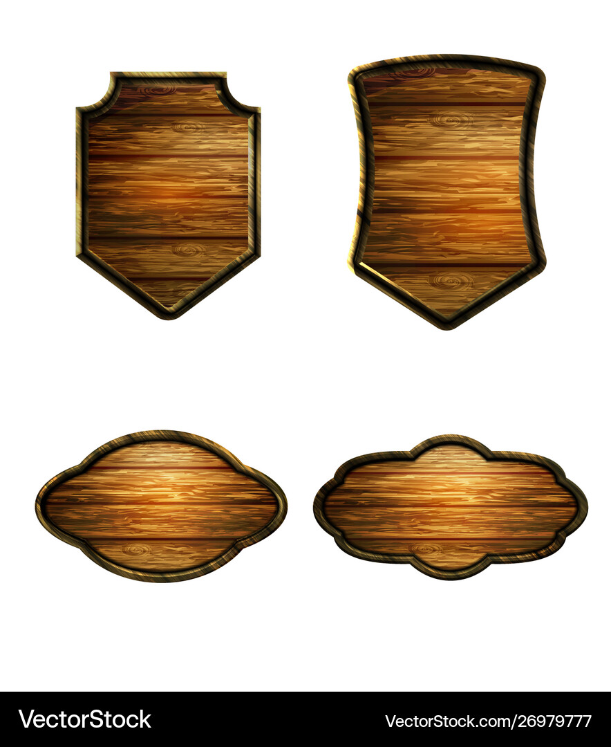 Realistic wooden signboard Royalty Free Vector Image