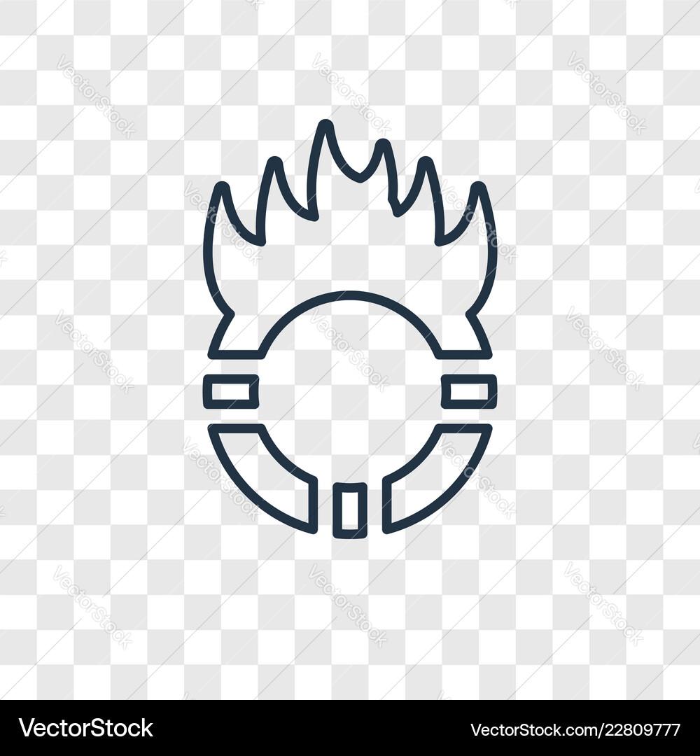 Ring of fire concept linear icon isolated Vector Image