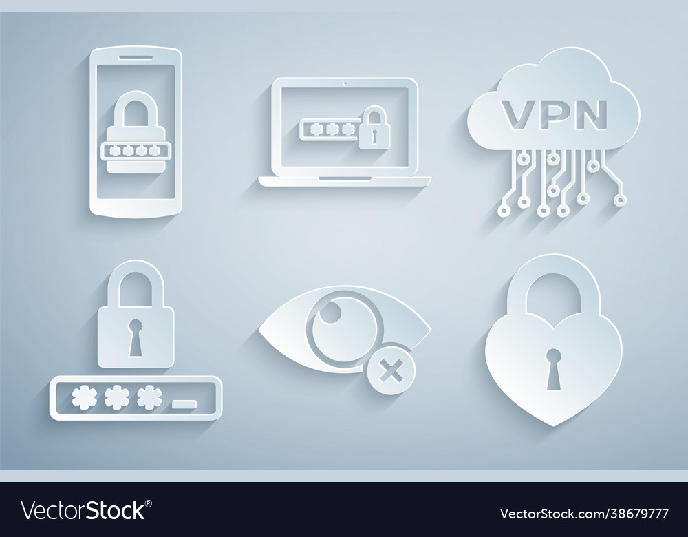 Set invisible or hide cloud vpn interface Vector Image Set invisible or hide cloud vpn interface Vector Image