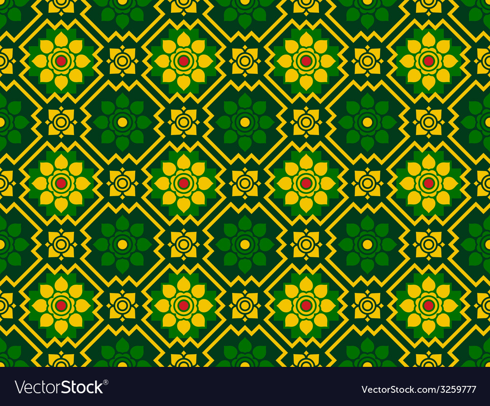 Thai Pattern Royalty Free Vector Image - VectorStock