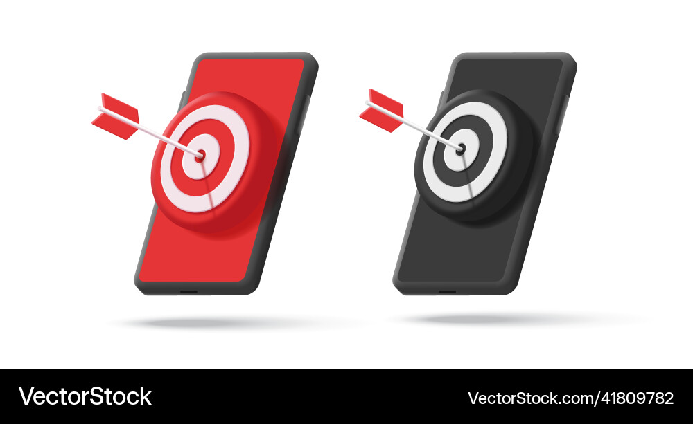 3d render isometric icon of a smartphone Vector Image