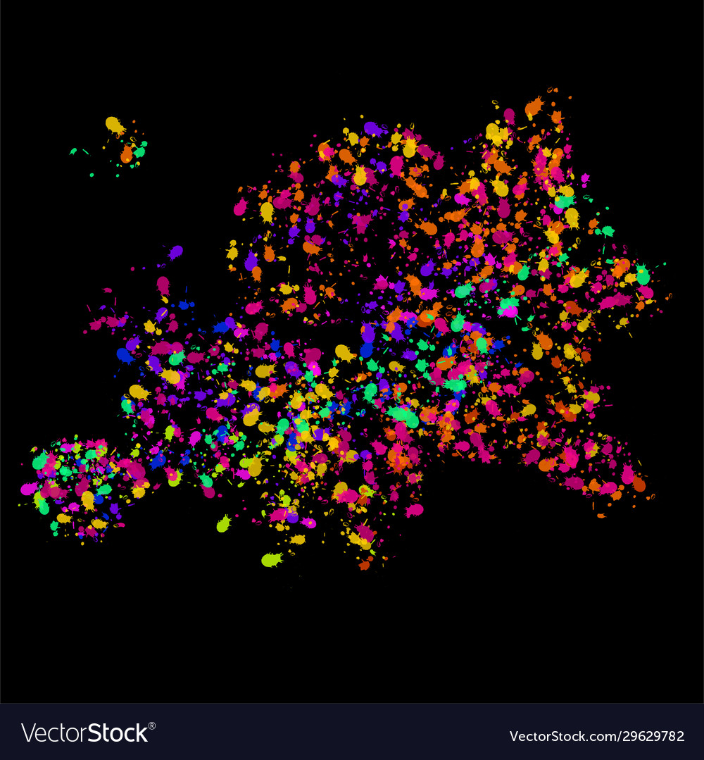 Abstract europe map colorful ink splashes Vector Image