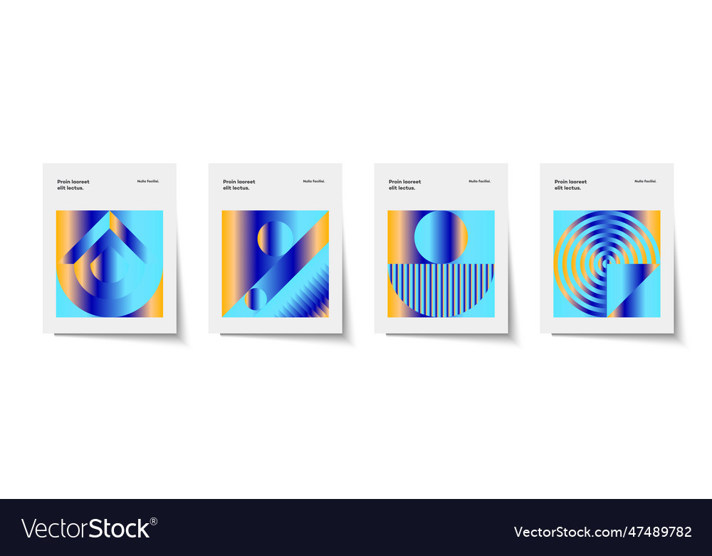 Abstract geometry design cover design set Vector Image