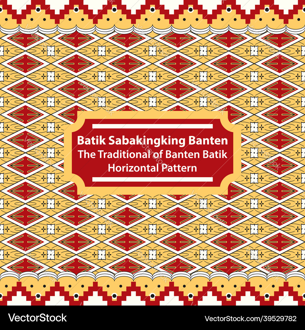 Batik sabakingking banten - the traditional Vector Image