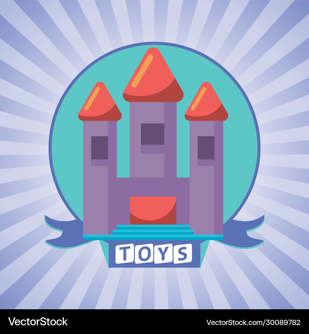Castle fantasy toy icon Royalty Free Vector Image