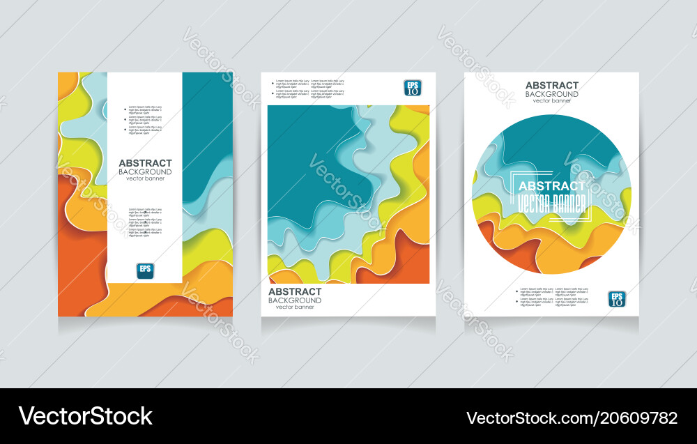 Color design templates for a4 covers banners Vector Image