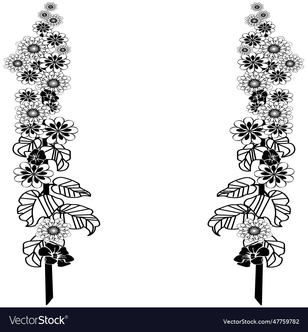 Flower border Royalty Free Vector Image - VectorStock