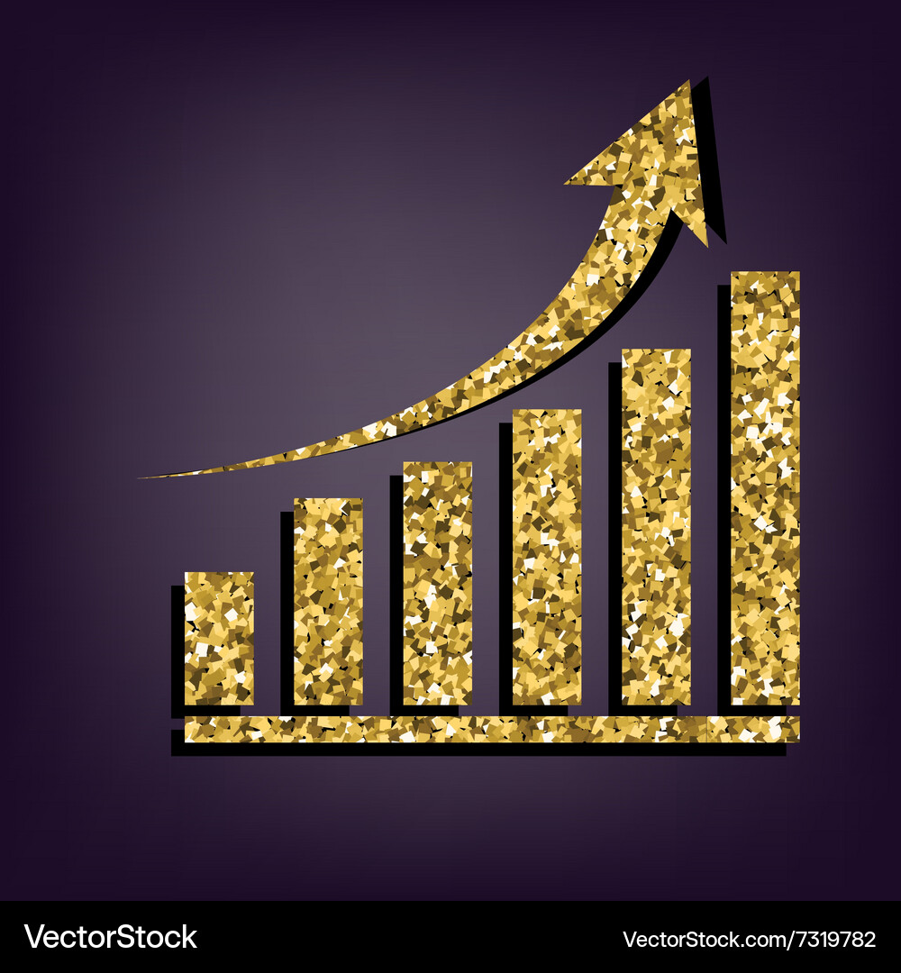 Golden style icon on people background Royalty Free Vector