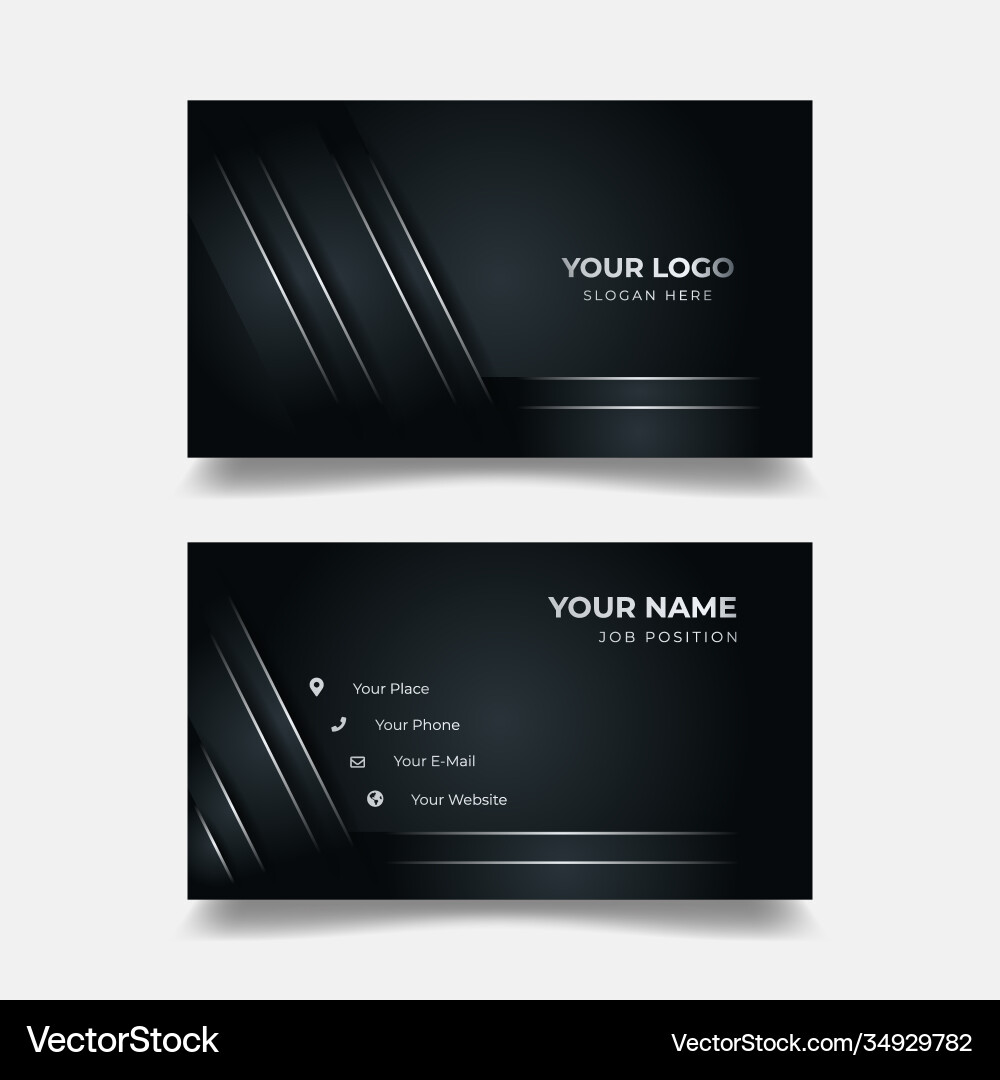 Print business card template Royalty Free Vector Image