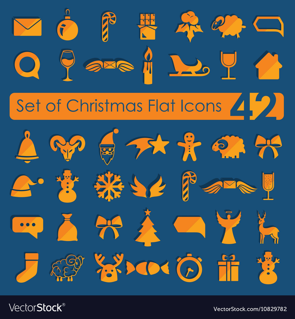 Set christmas icons Royalty Free Vector Image - VectorStock