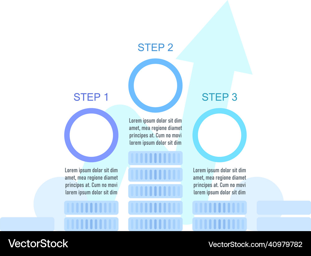 Stock market infographic chart design template Vector Image