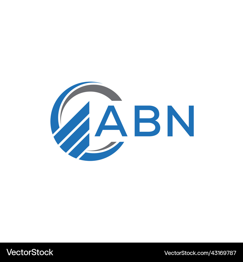 Abn flat accounting logo design on white Vector Image