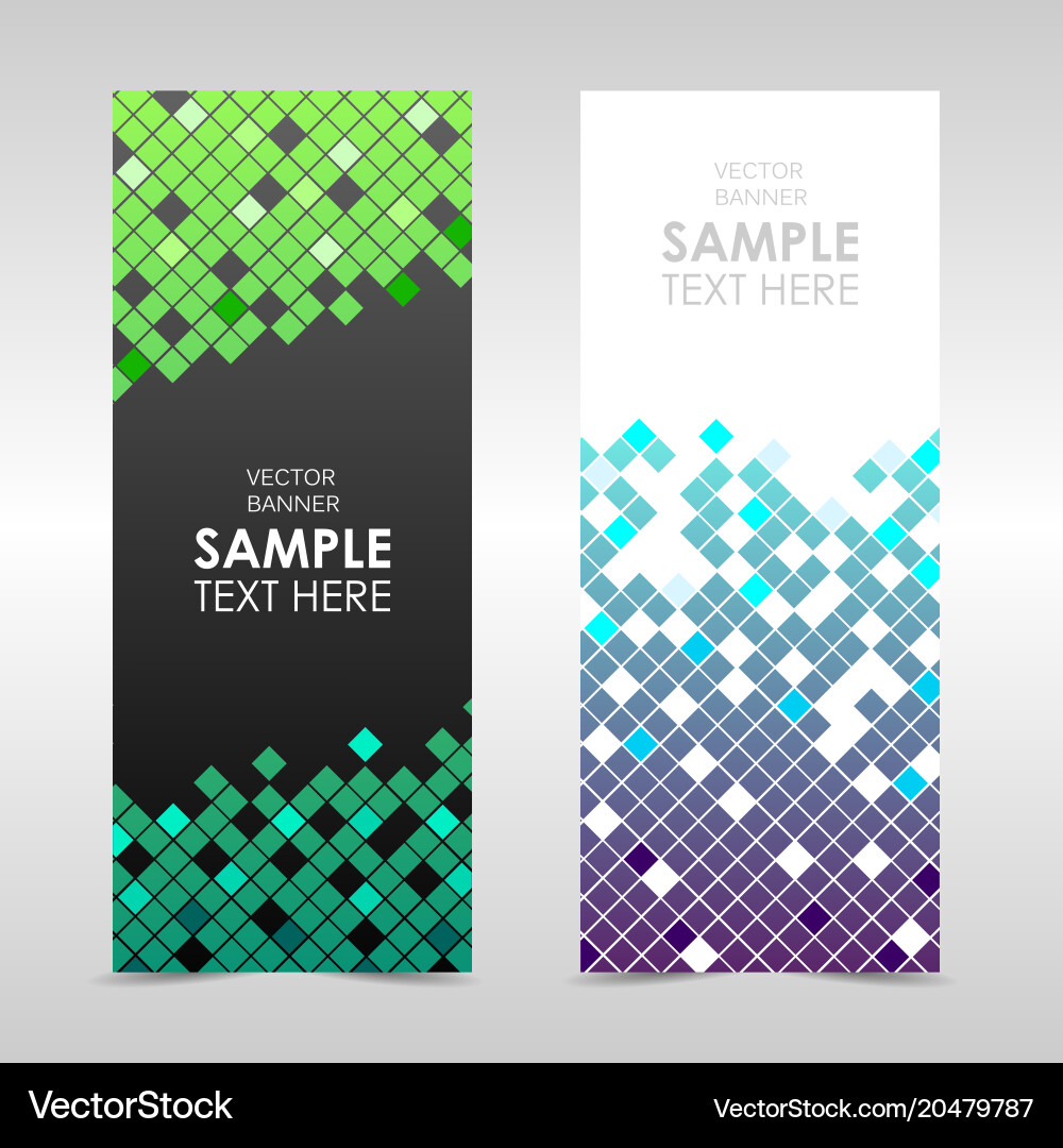 Banner with colorful squares Royalty Free Vector Image