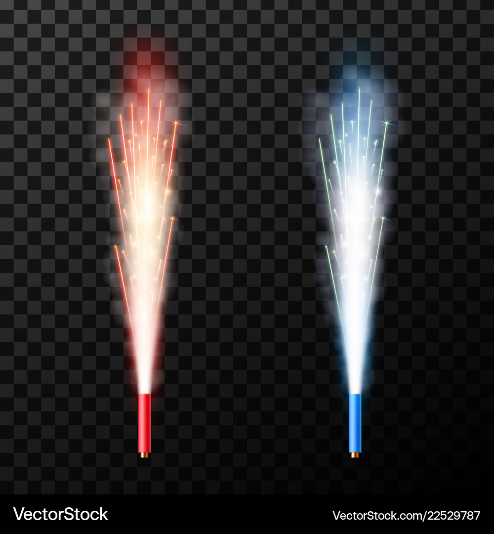 Creative firework fountain Royalty Free Vector Image