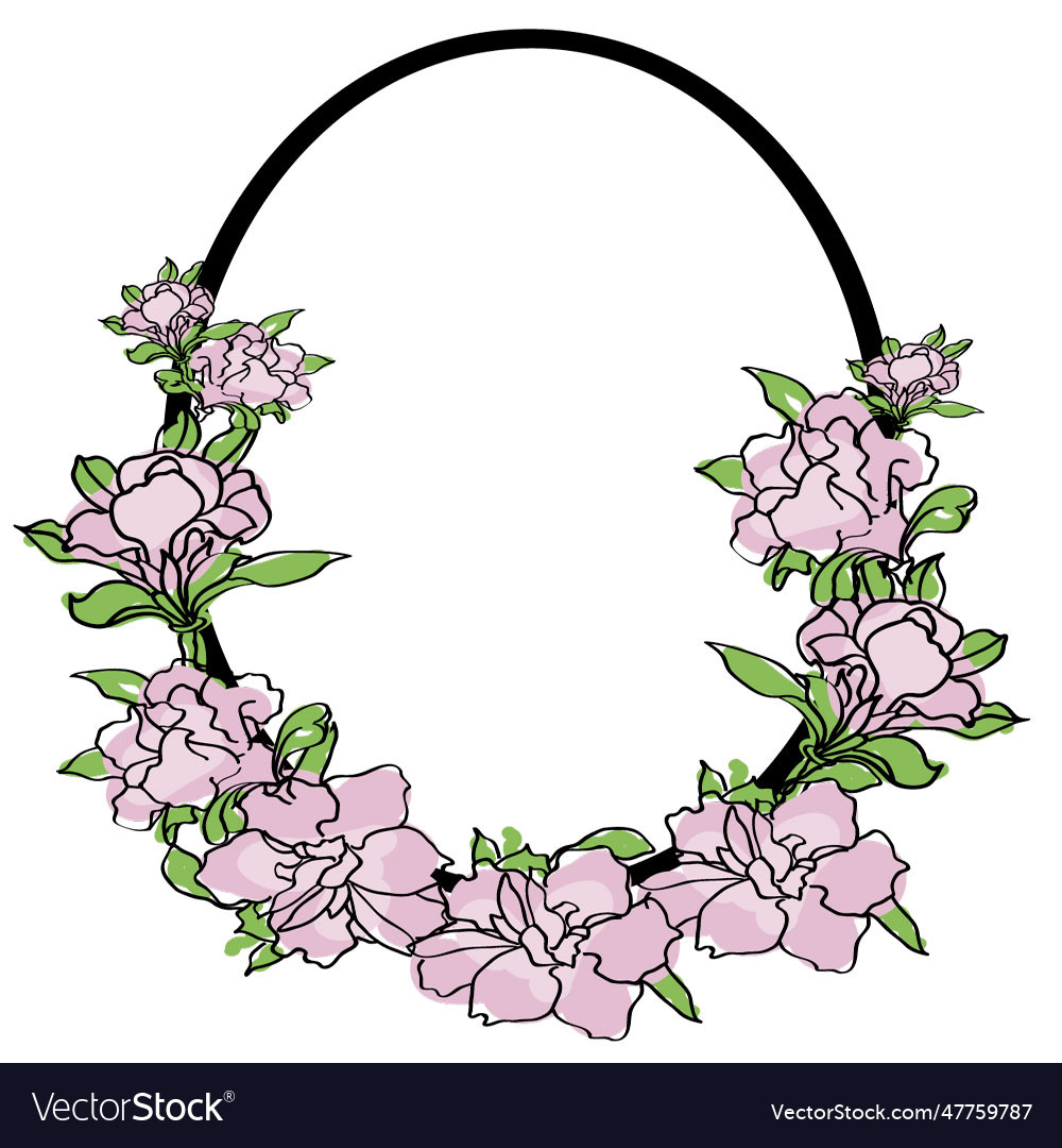 Flowers border frame Royalty Free Vector Image