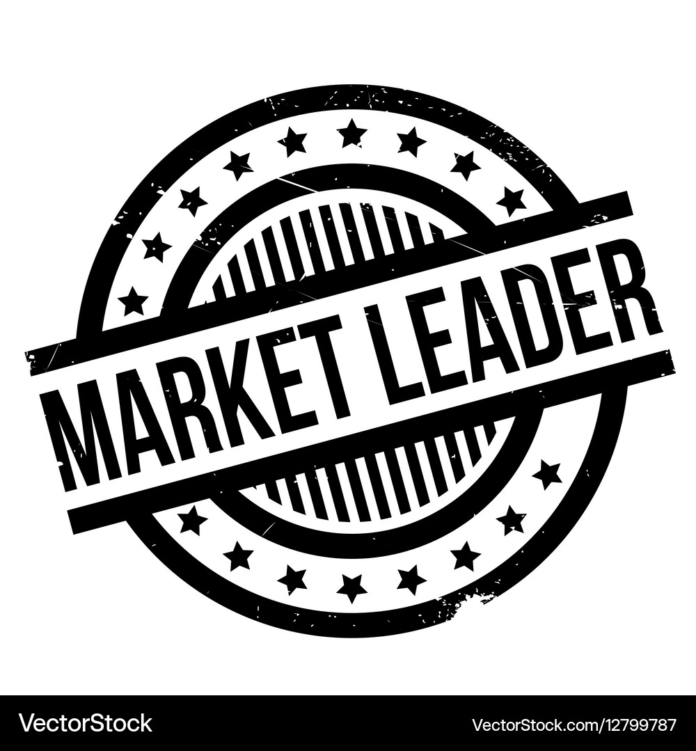 Market leader rubber stamp Royalty Free Vector Image