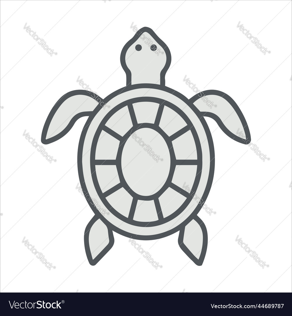 Turtle outline Royalty Free Vector Image - VectorStock