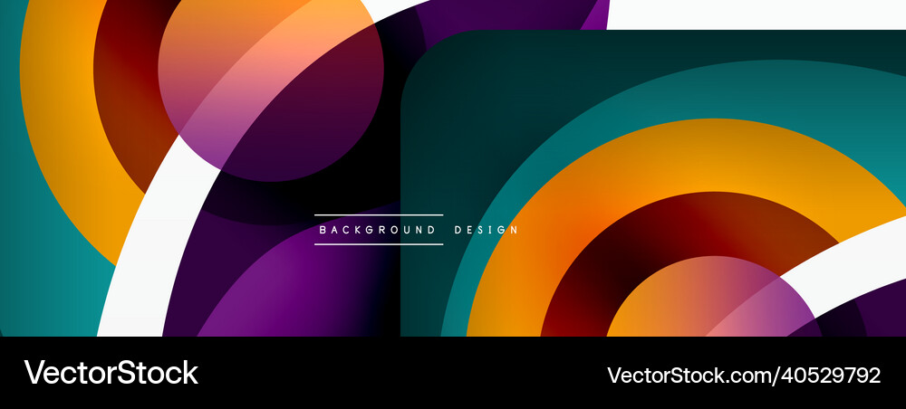 Abstract background with color geometric shapes Vector Image