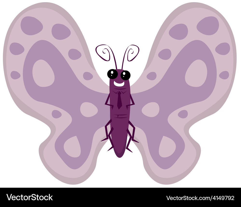 Cartoon butterfly Royalty Free Vector Image - VectorStock