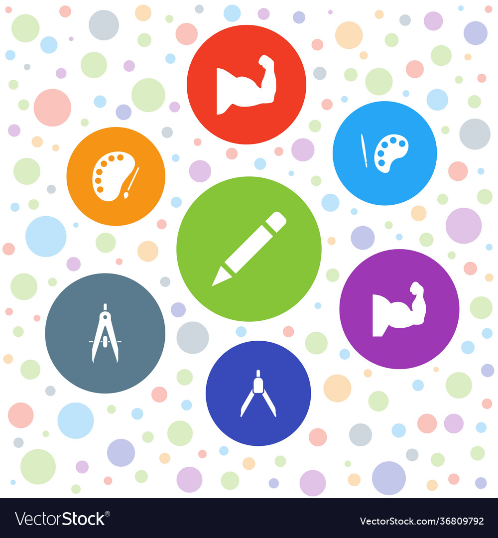 Draw icons Royalty Free Vector Image - VectorStock