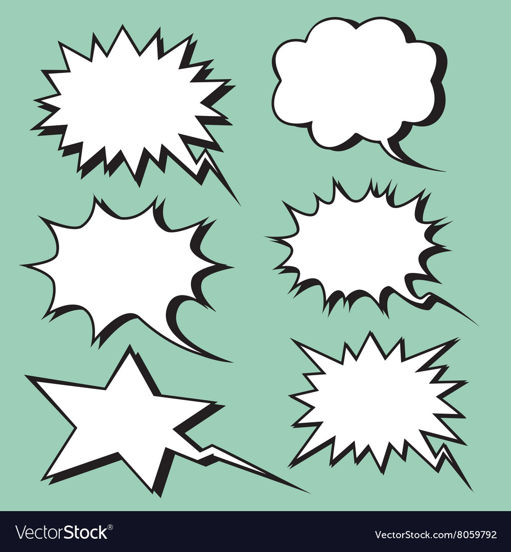 Explosion expression comic bubble retro style Vector Image