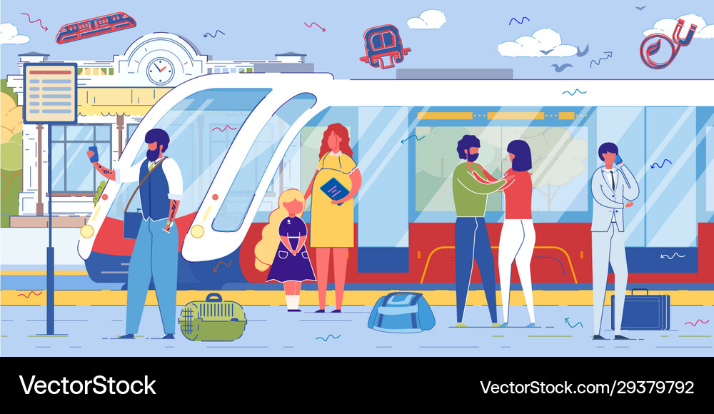 High-speed ecologically clean commuter vehicle Vector Image