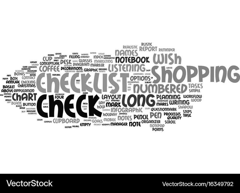 List word cloud concept Royalty Free Vector Image