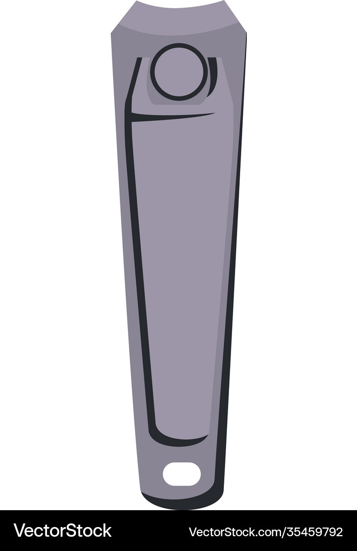Nail clipper with a gray color on a white Vector Image