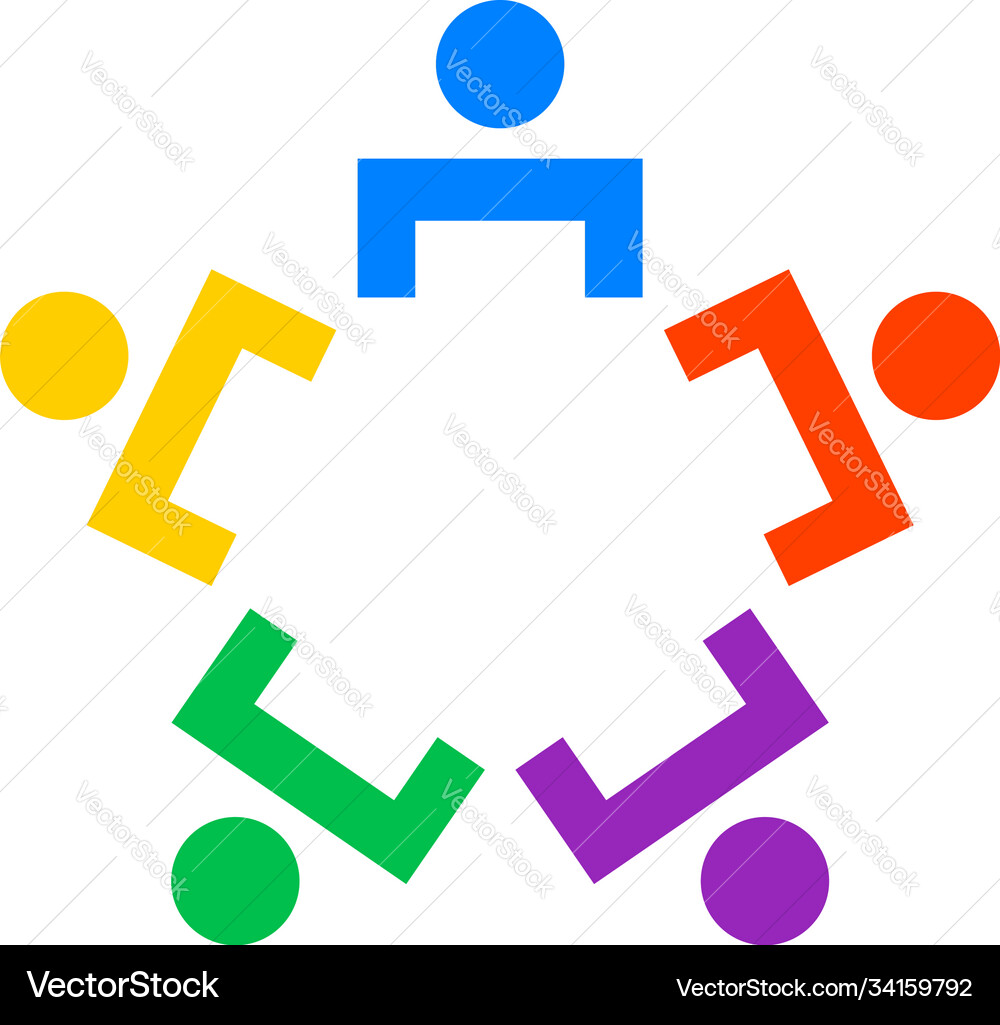 Teamwork people together Royalty Free Vector Image