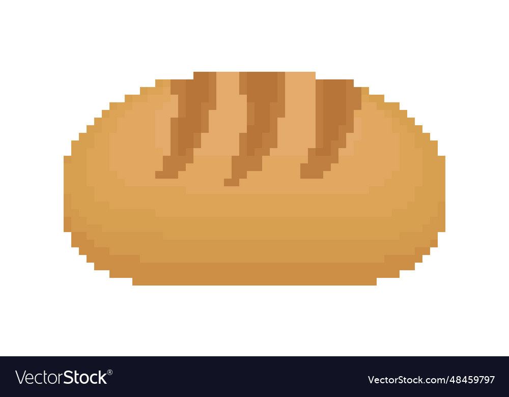 Bread with pixel theme2 Royalty Free Vector Image