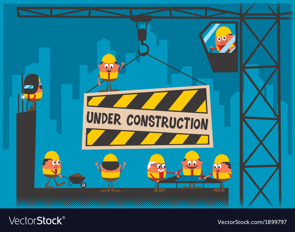 Under construction Royalty Free Vector Image - VectorStock