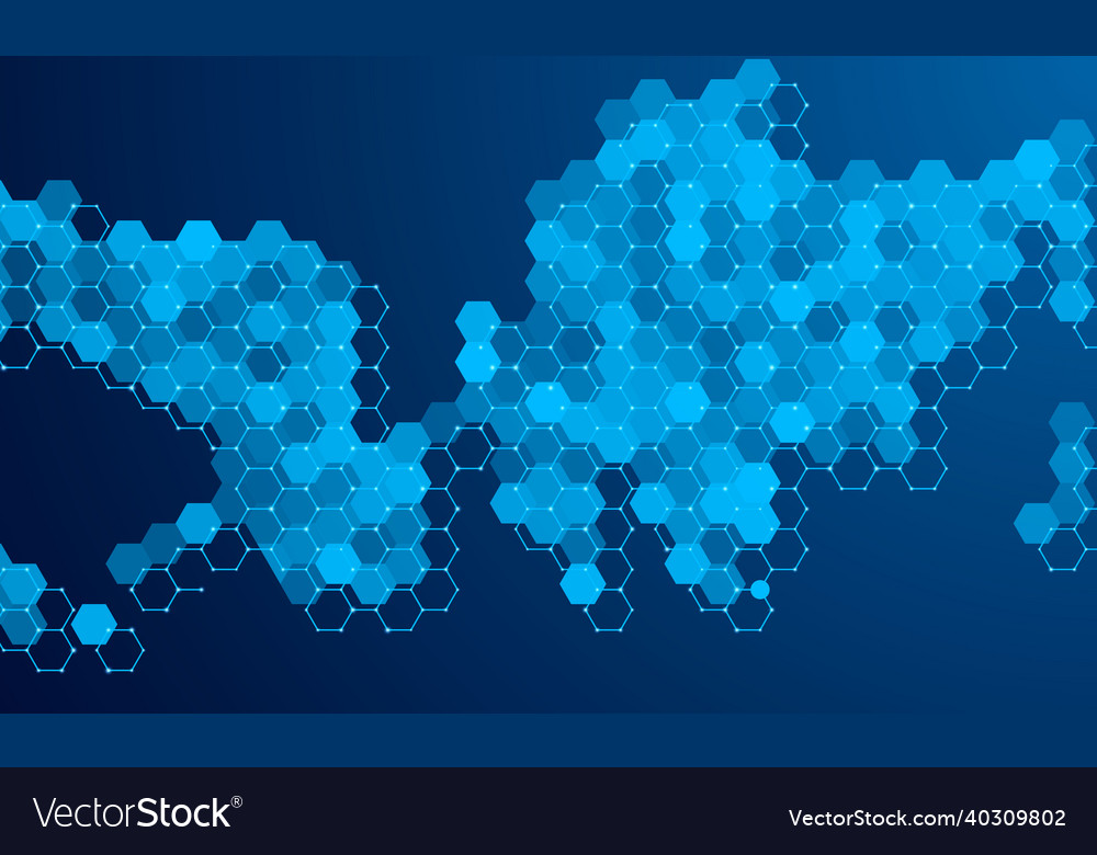 Abstract geometric hexagon pattern background Vector Image