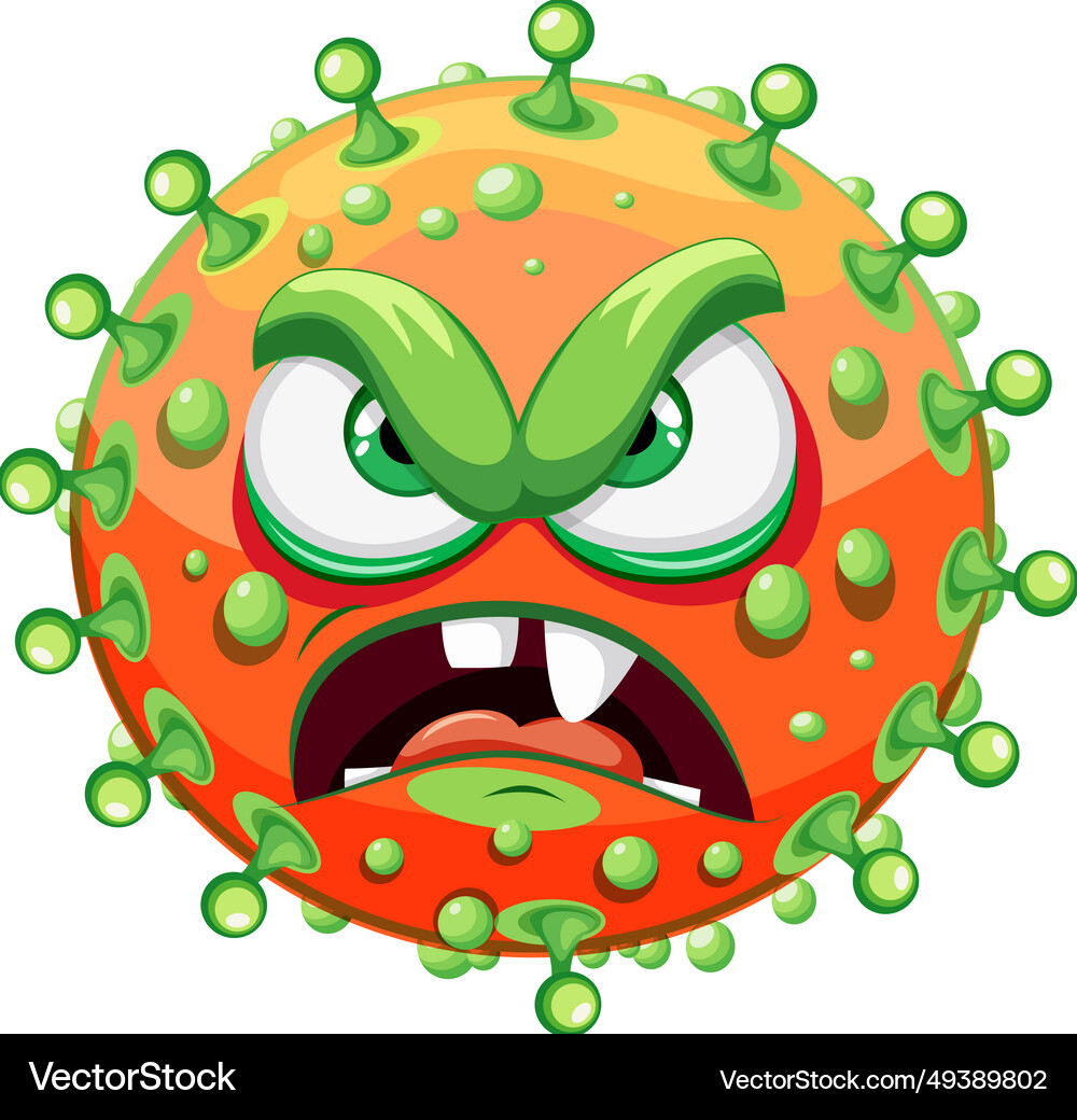 Bacteria germ virus monster cartoon character – Royalty-Free Vector ...