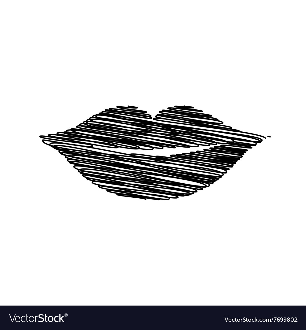 Black icon with scribble effect Royalty Free Vector Image