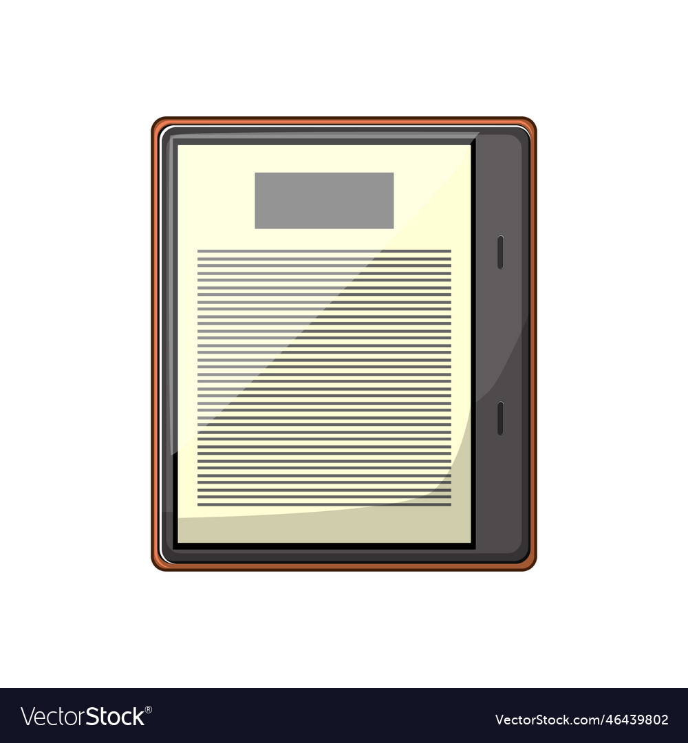 Computer ebook reader cartoon Royalty Free Vector Image