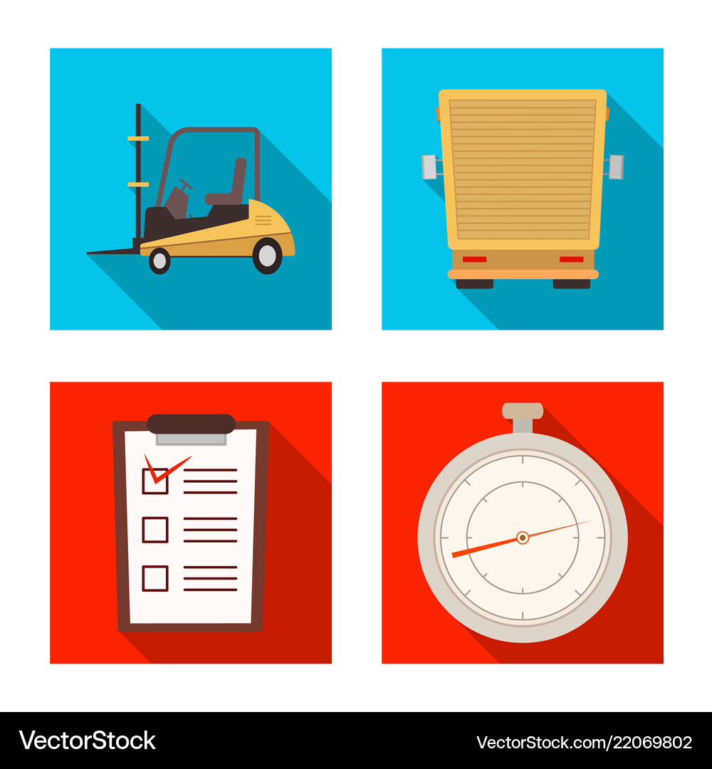 Design of goods and cargo icon set Royalty Free Vector Image