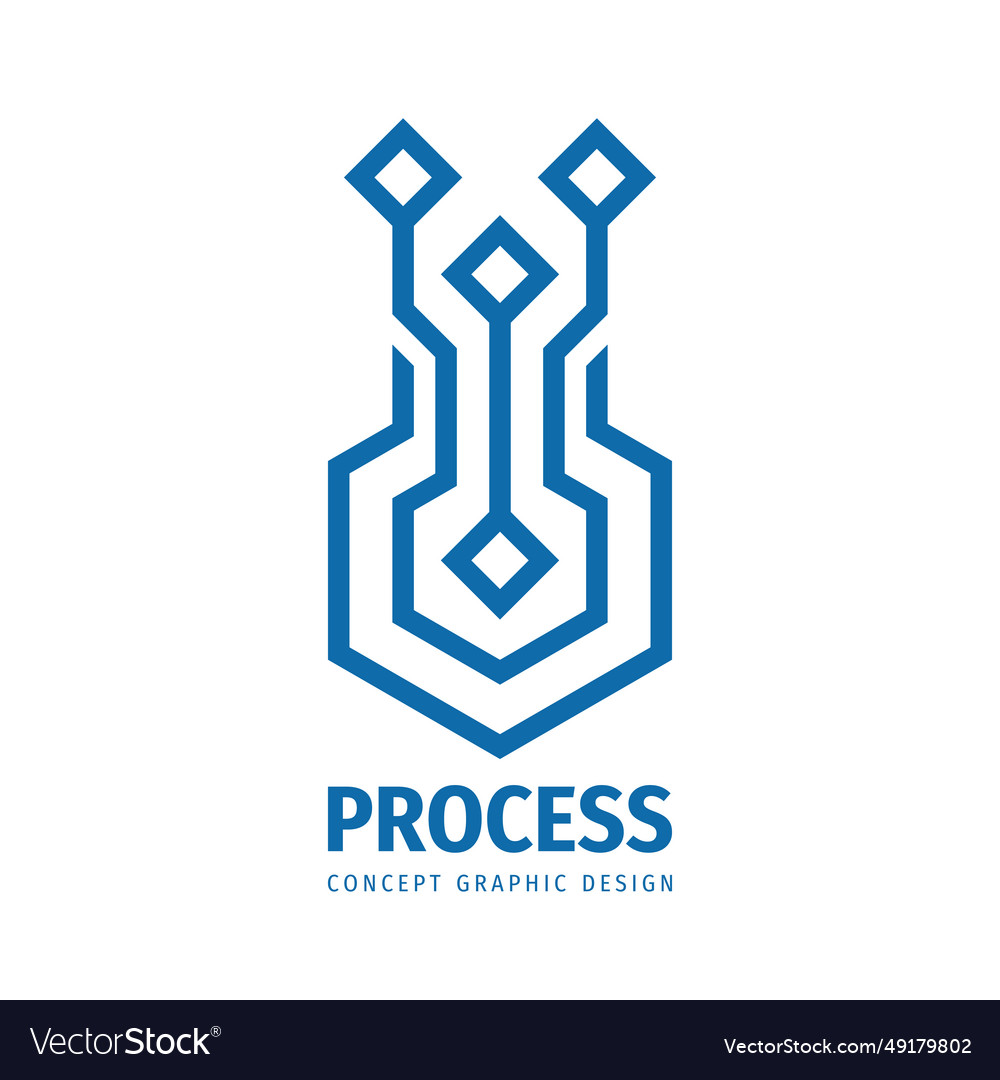 Electronic technology - creative logo design Vector Image