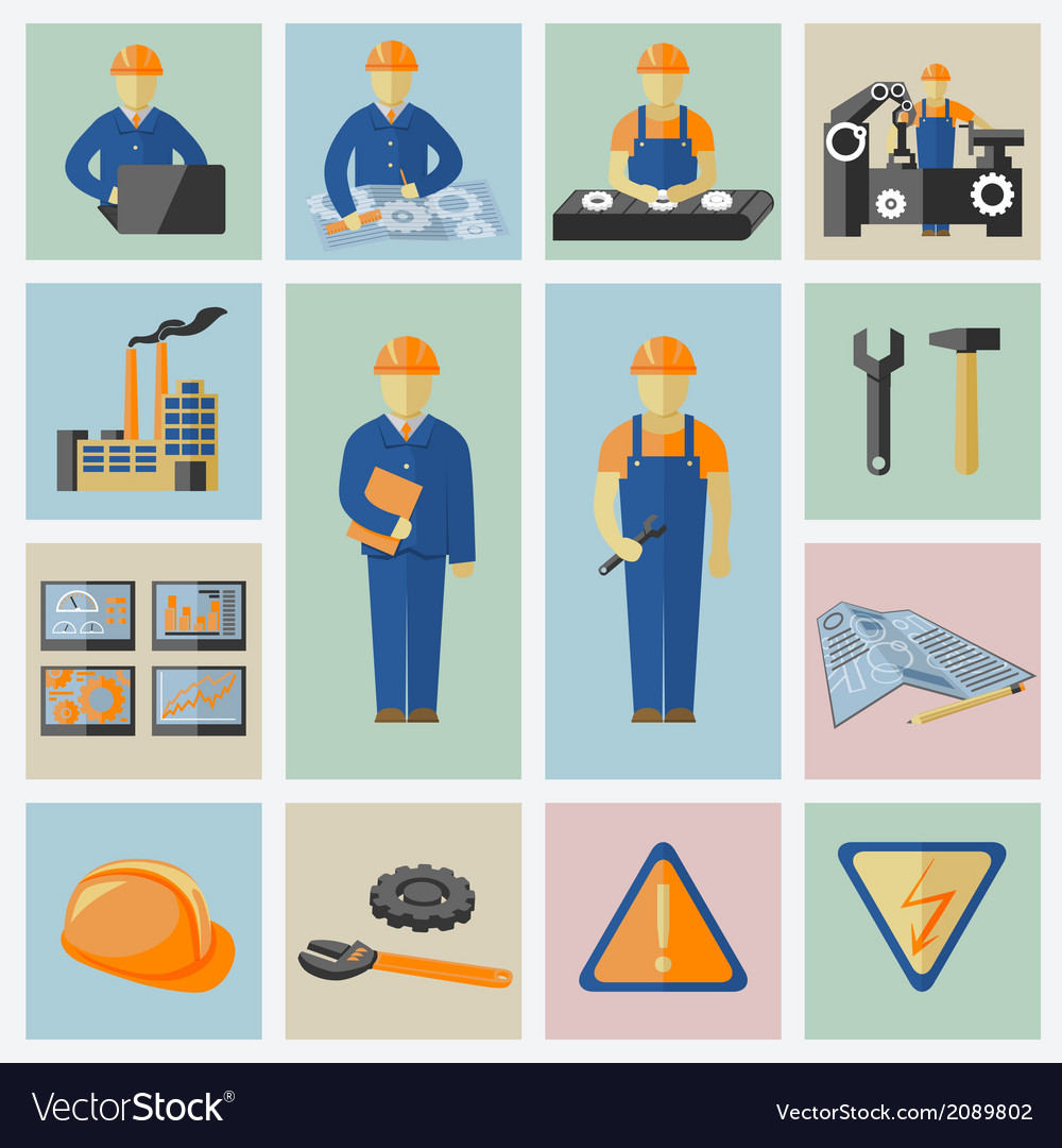 Engineering and construction Royalty Free Vector Image